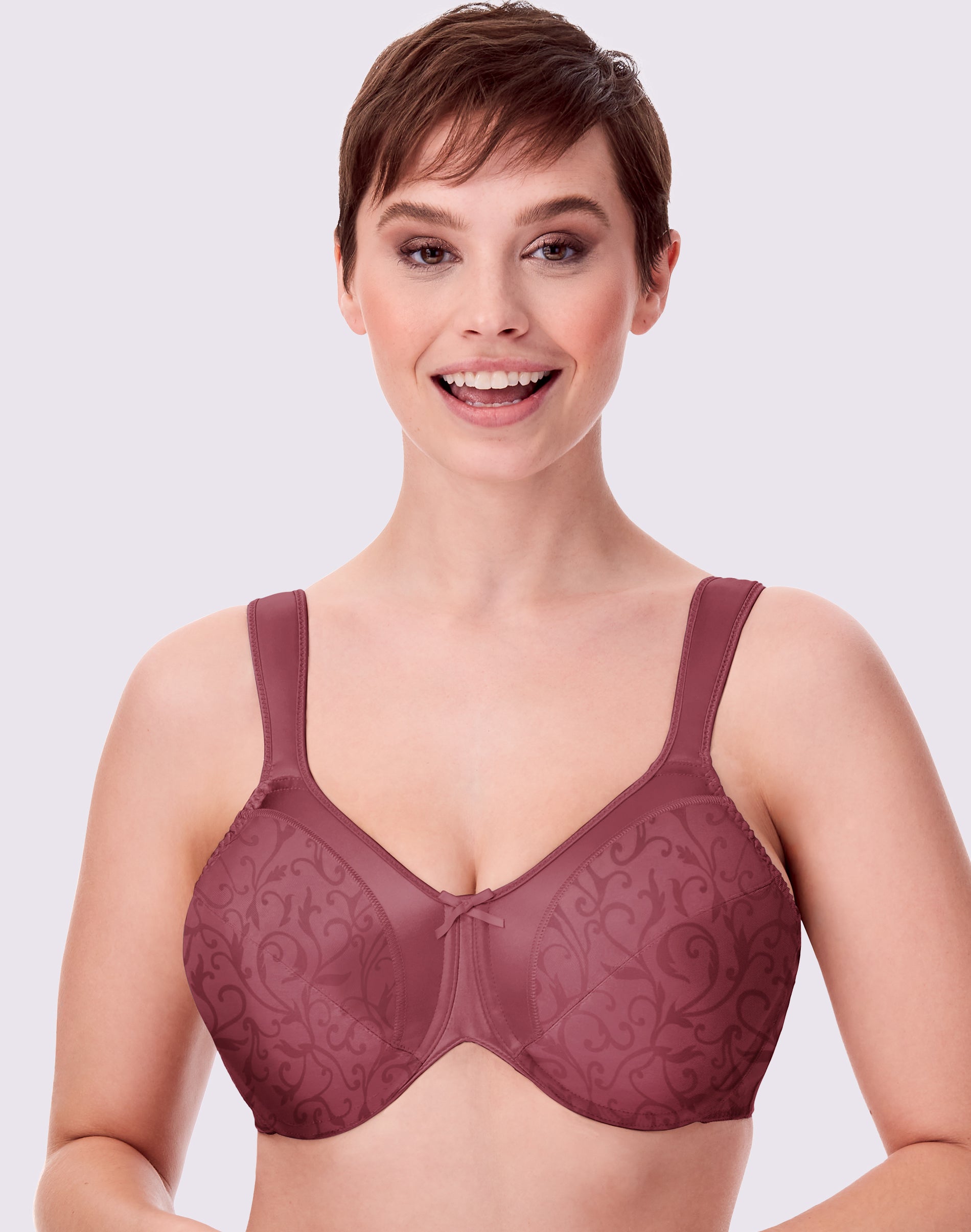 Bali 3562 Satin Tracings Underwire Minimizer Bra Size 40DD For Sale