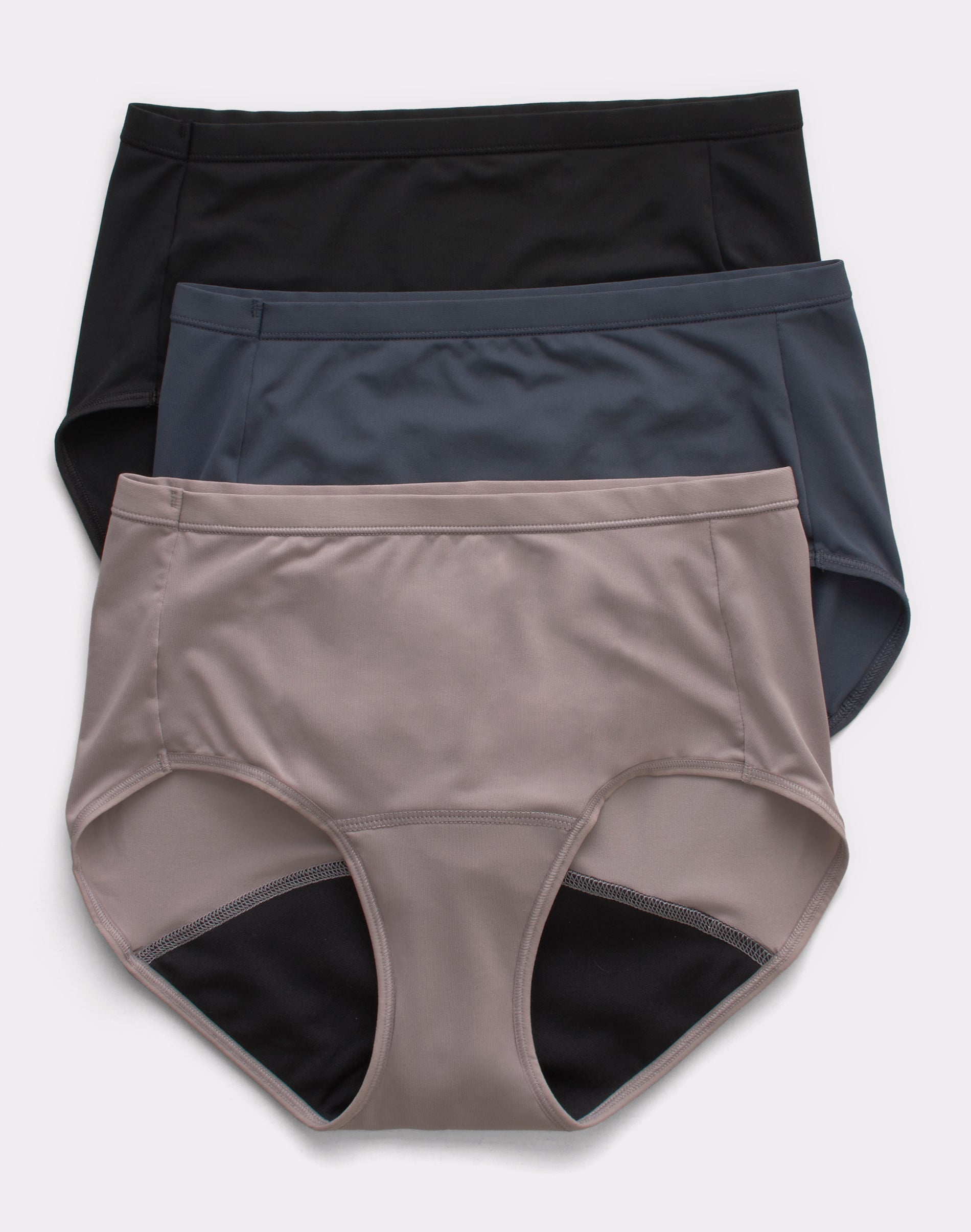 Hanes Comfort, Period. Women's Brief Period Underwear, Light Leaks ...
