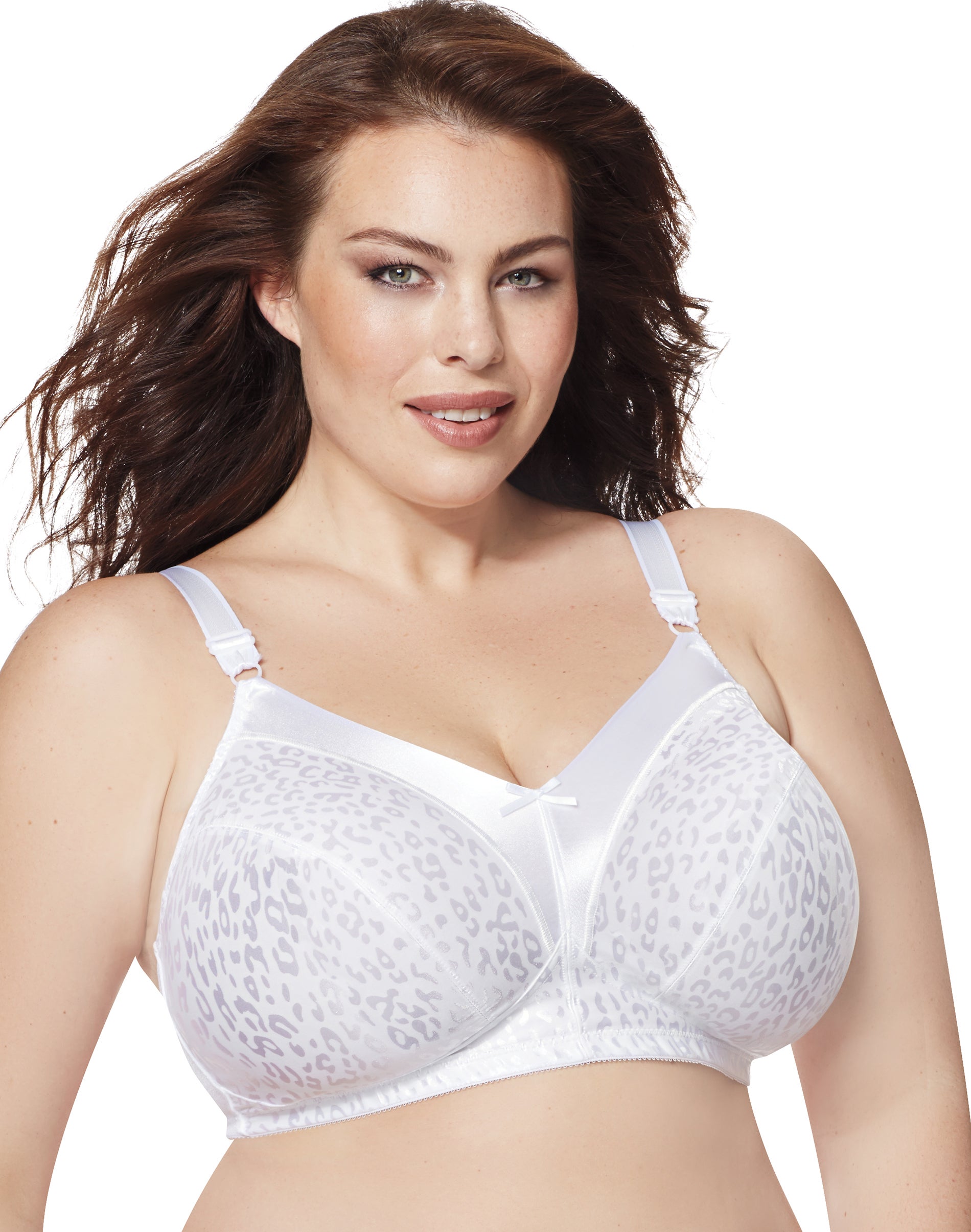 Wirefree Plus Size Bra Leopard Satin Just My Size Wireless Bra Pack